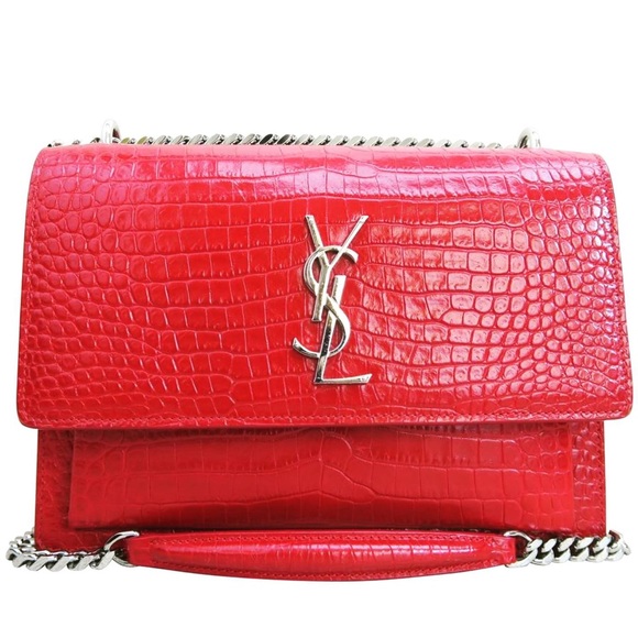 Yves Saint Laurent | Bags | Ysl Red Calfskin Bag | Poshmark